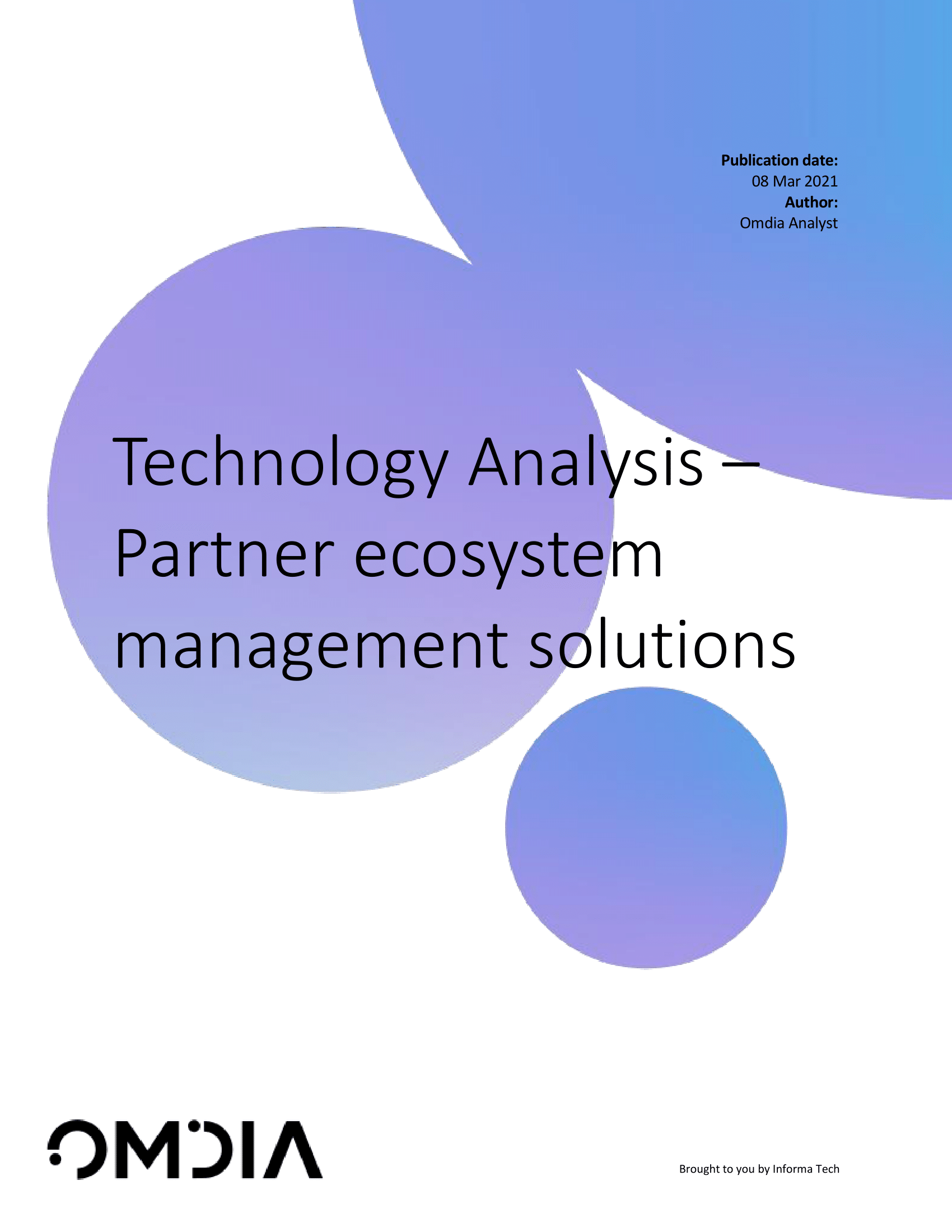 Technology Analysis — Partner Ecosystem Management Solutions